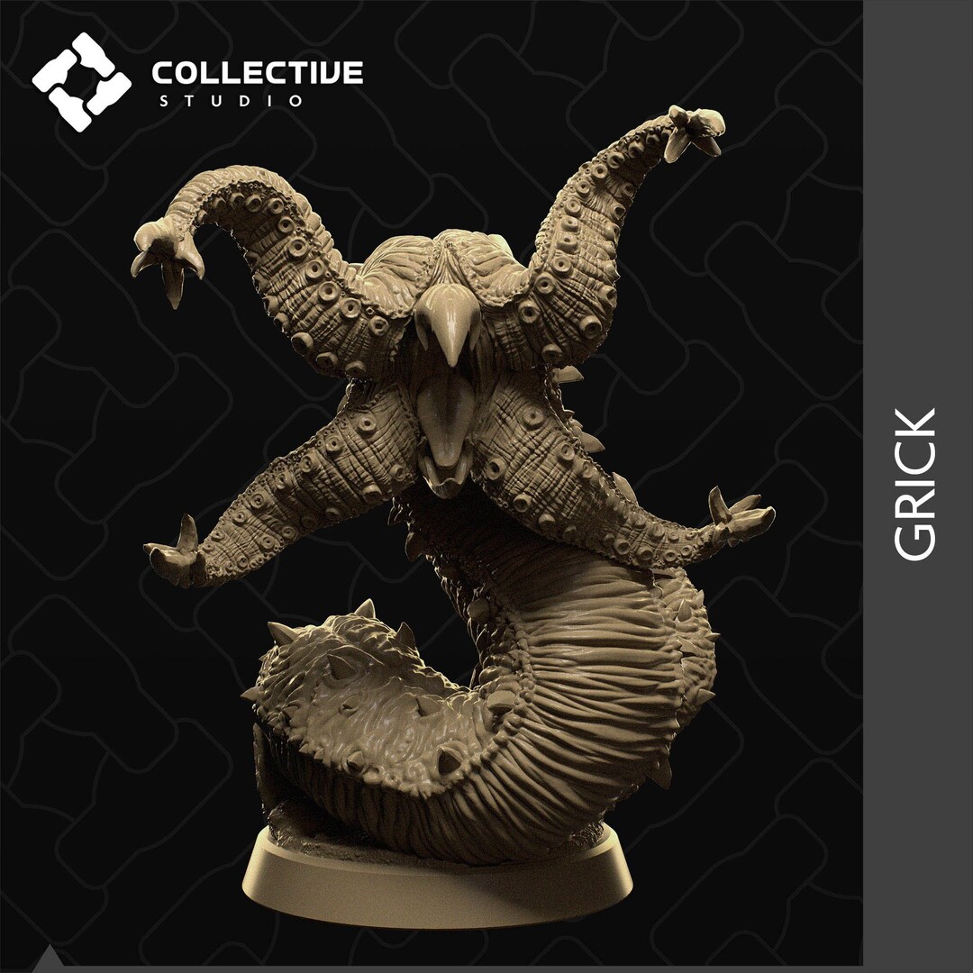D&D Sand Worm RPG Model Grick by Collective Studio - Etsy