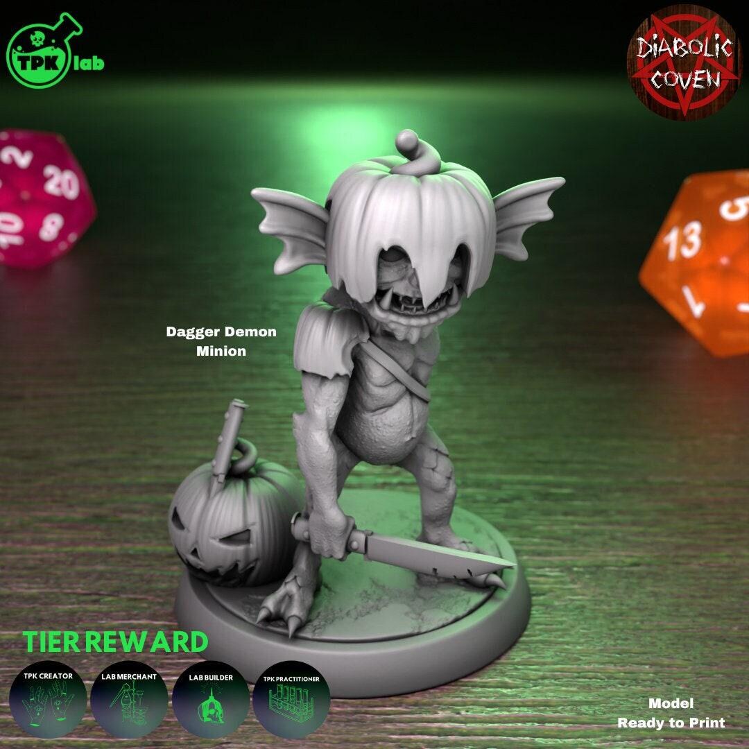 D&D Pumpkin Imp | RPG Model | Dagger Demon Minion by TPK LAB - Etsy