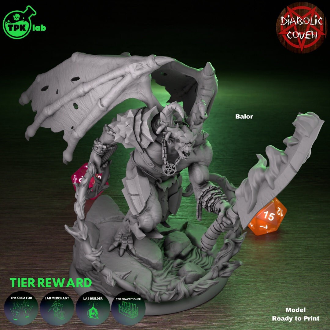 D&D Great Demon Balor RPG Model Balor by TPK LAB - Etsy