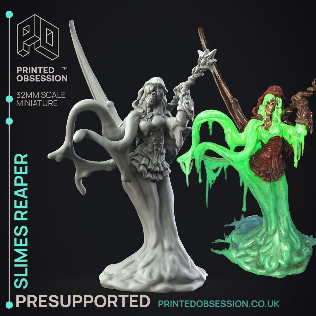D&D Female Slime Reaper RPG Model Slimes Reaper by Printed Obsession - Etsy
