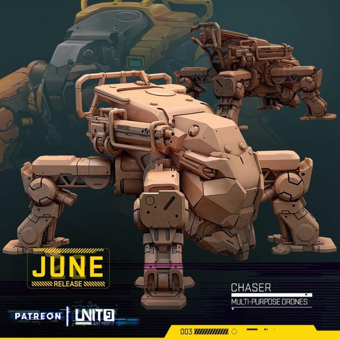 Cyberpunk Quad Walker Combat Tank | RPG Model | Chaser by Unit9 - Etsy