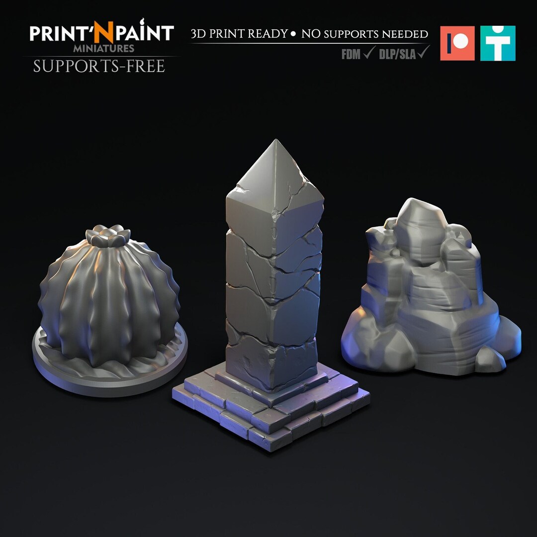 D&D Desert Scenery RPG Model Desert Props by Print'n Paint - Etsy