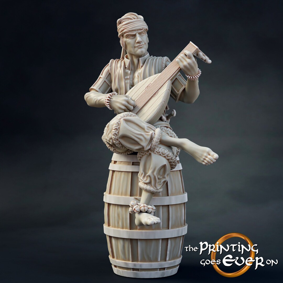 D&D Human Pirate Bard RPG Model Gaston by the Printing Goes Ever On - Etsy