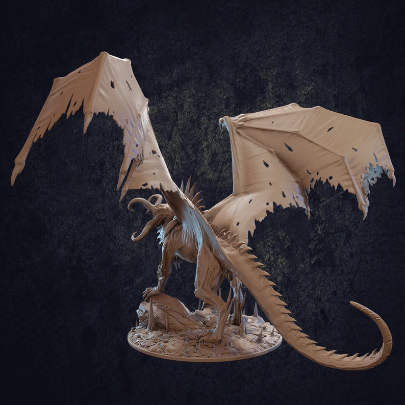 D&D Mindflayer Dragon RPG Model Brain Eater Dragon by - Etsy