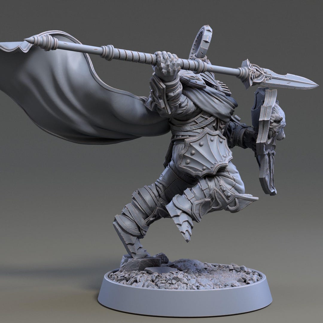 D&D Holy Spearman Paladin | RPG Model | Roland Watcher | by Daybreak ...