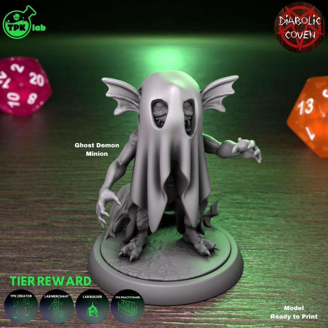 D&D Imp Minion With Ghost Cloth | RPG Model | Ghost Demon Minion by TPK ...