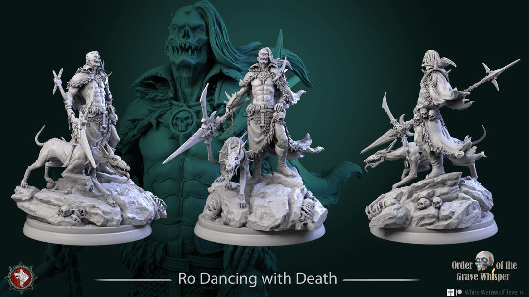 D&D Lich Lord With Death Hound Familiar | RPG Model | Ro Dancing With ...