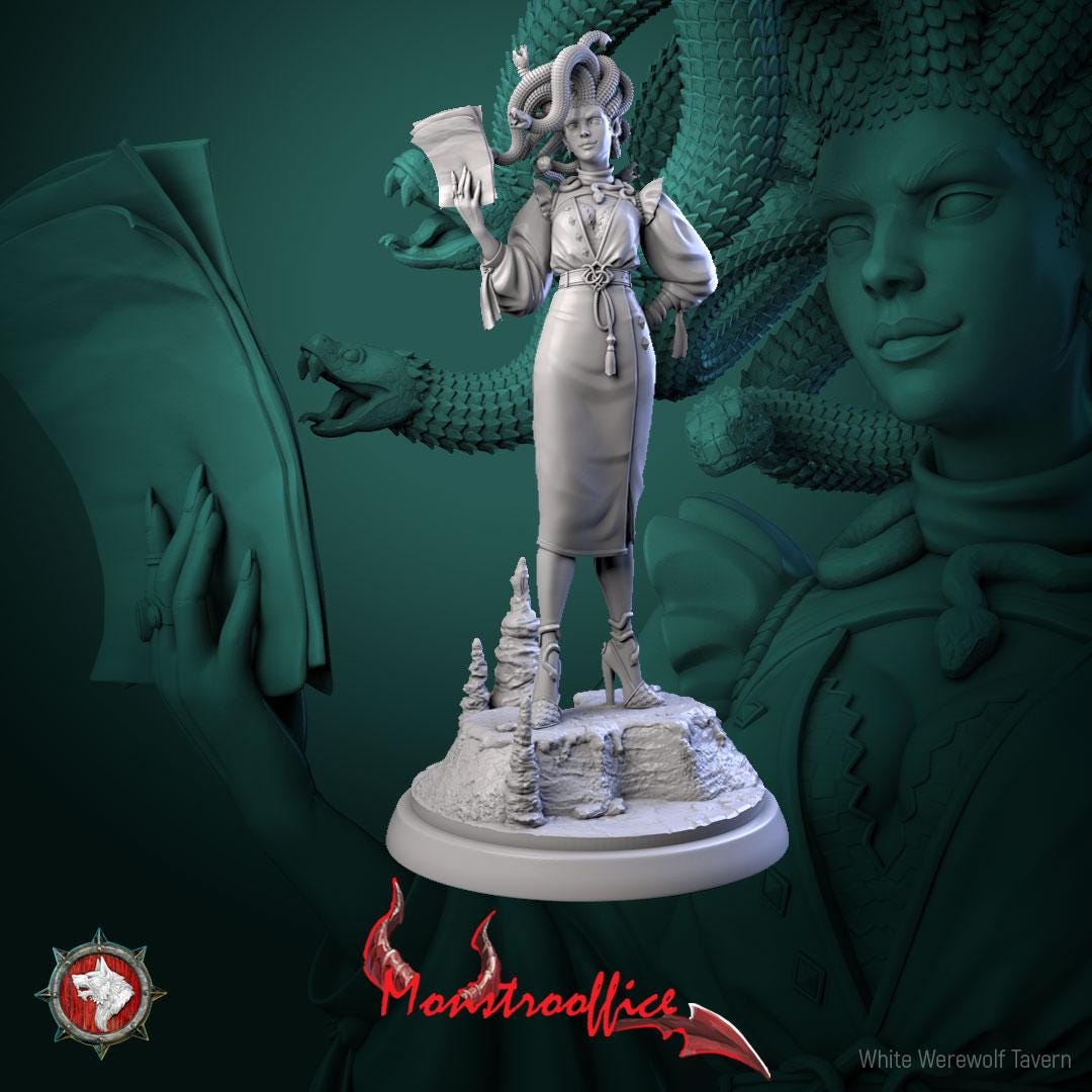 D&D Medusa Goddess | RPG Model | Medusa by White Werewolf Tavern - Etsy ...