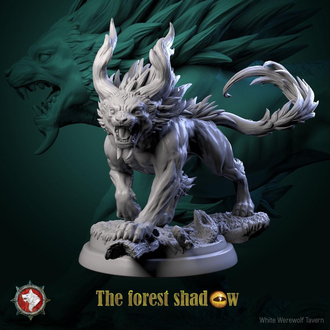 D&D Fey Wolf | RPG Model | Forest Monster V5 by White Werewolf Tavern ...