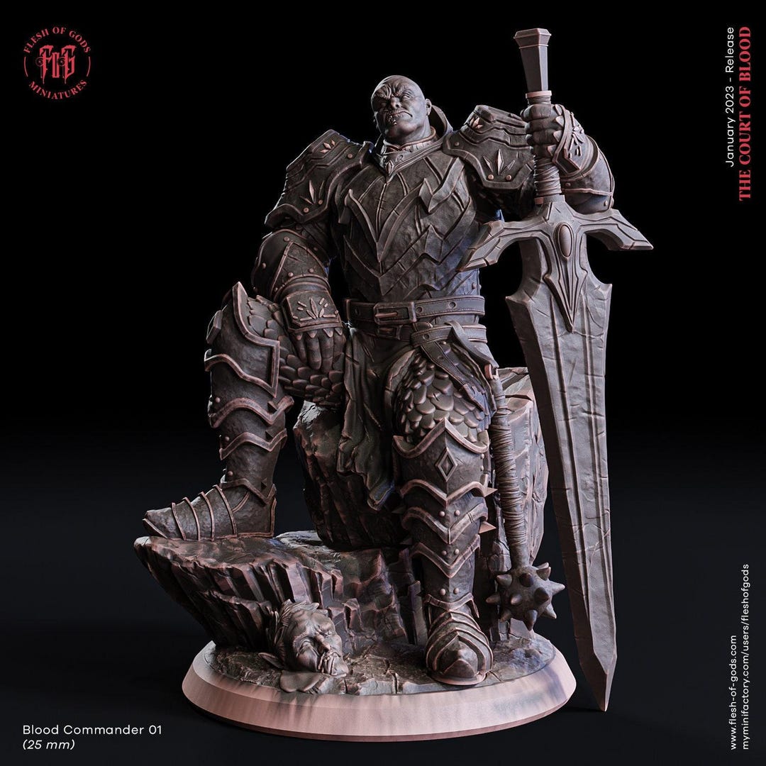 D&D Evil Goliath Paladin | RPG Model | Blood Commander | by Flesh of ...