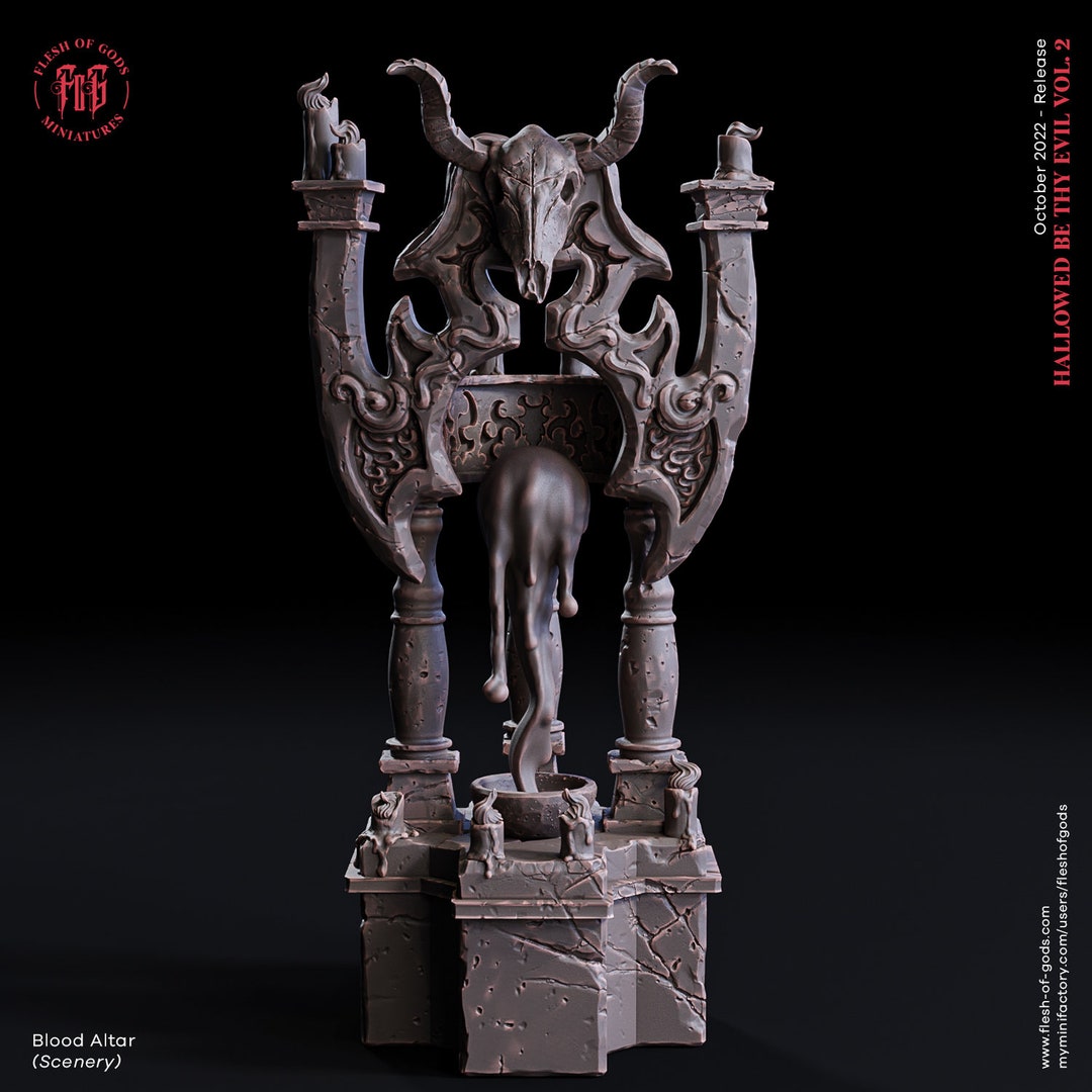 D&D Blood Altar Scenery RPG Model Blood Altar Flesh of Gods - Etsy