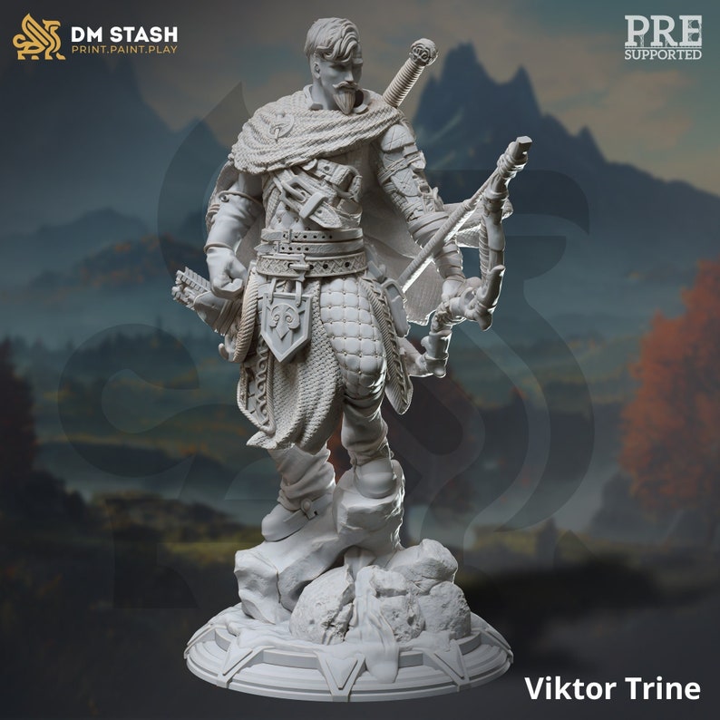 D&D Celtic Ranger RPG Model Viktor Trine by DM Stash - Etsy