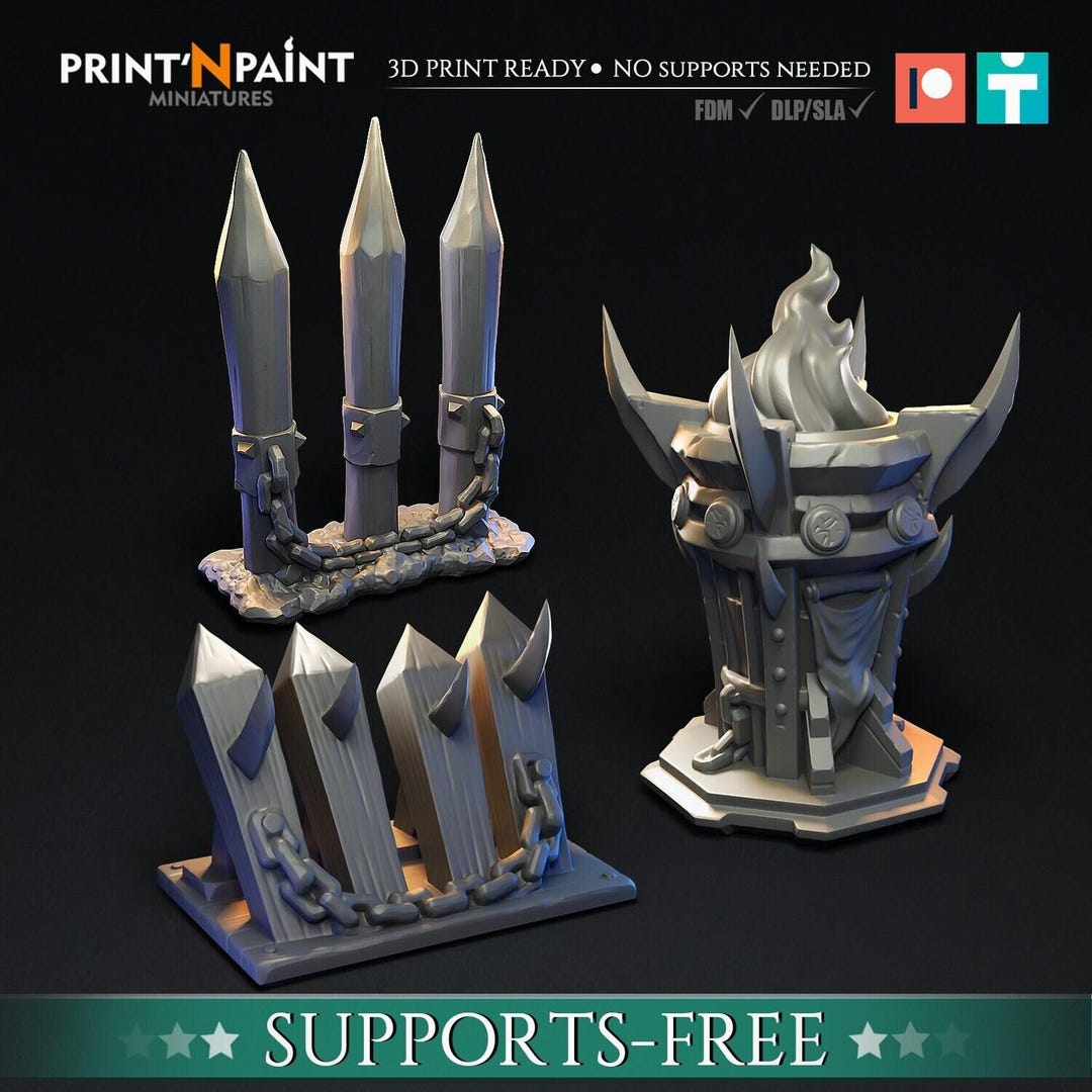 D&D Orc Scenery | RPG Model | Orc Props | by Print'n Paint - Etsy