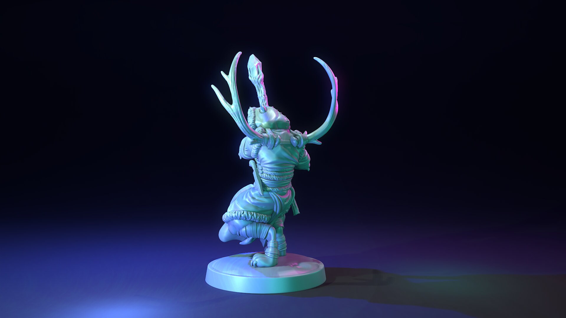 D&D Tabaxi Druid RPG Model Tiger With Staff by Dragon | Etsy