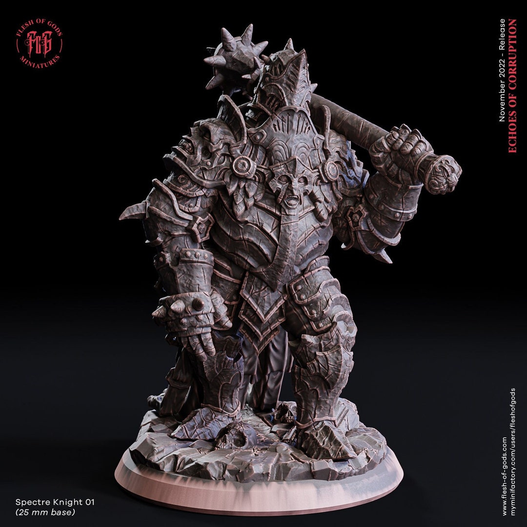 D&D Armoured Ogre Spirit RPG Model Spectral Knight by Flesh of Gods - Etsy
