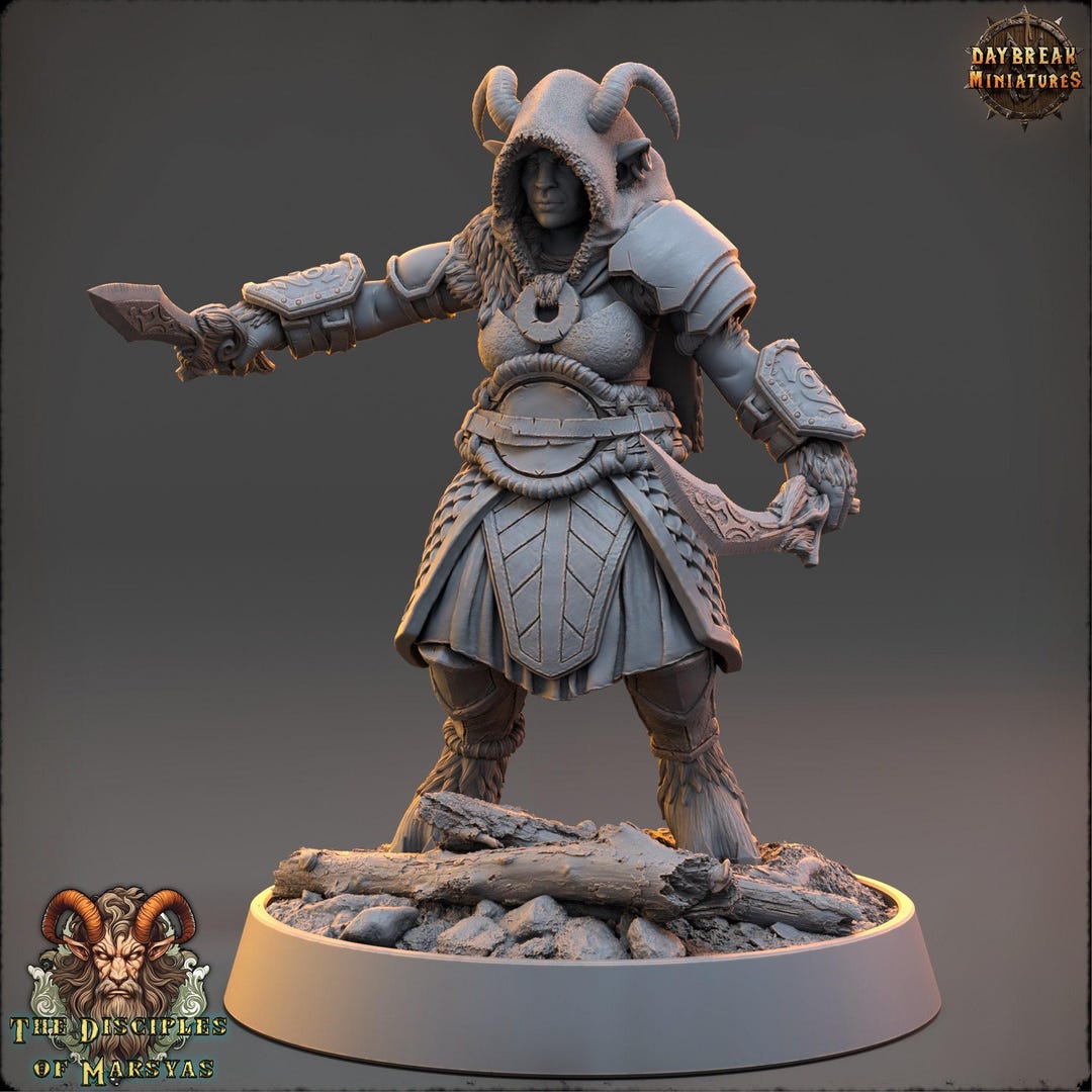 D&D Female Satyr Rogue / Barbarian | RPG Model | Raneaca Razor | by ...