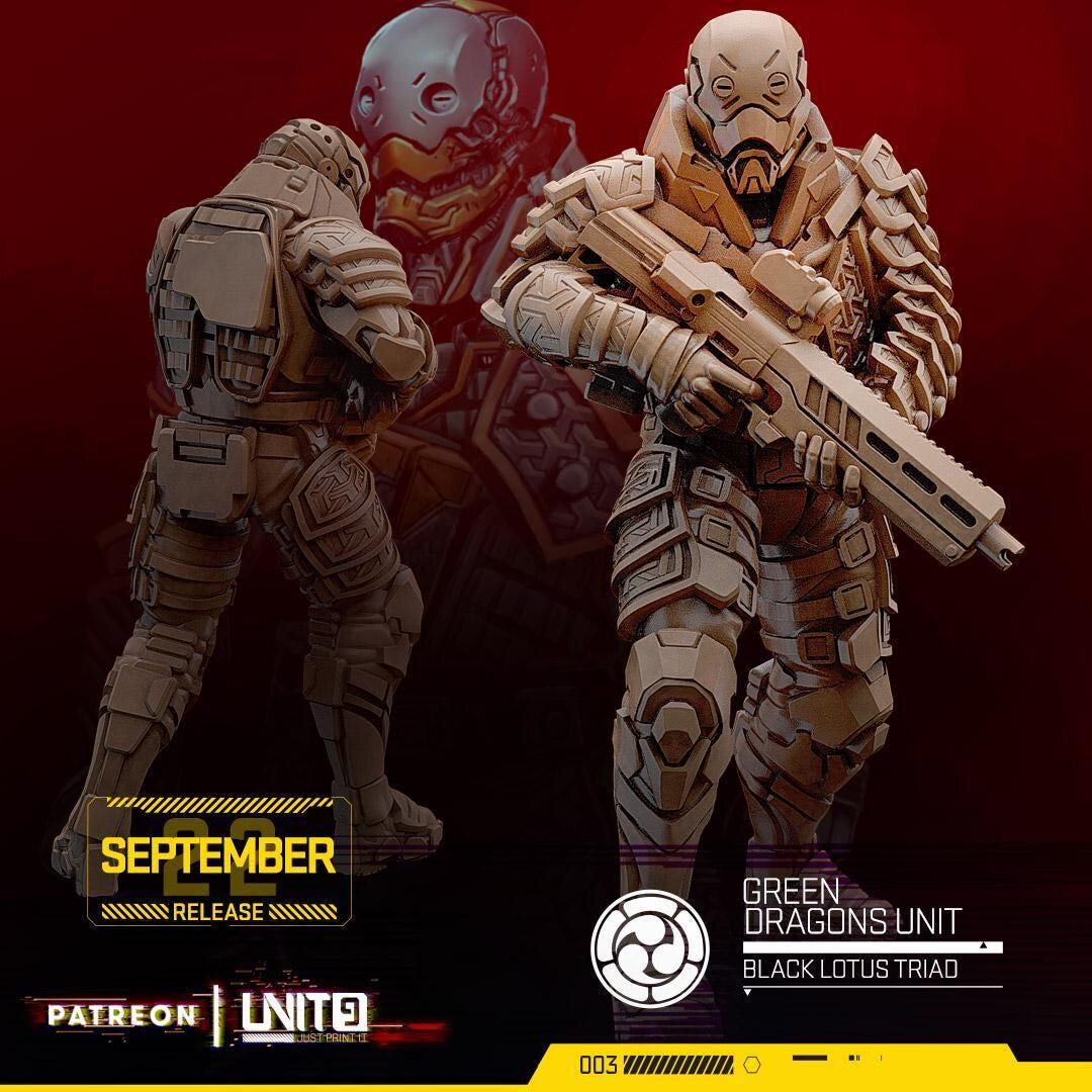 Cyberpunk Japanese Corporate Dragon Trooper | RPG Model | Green Dragon ...