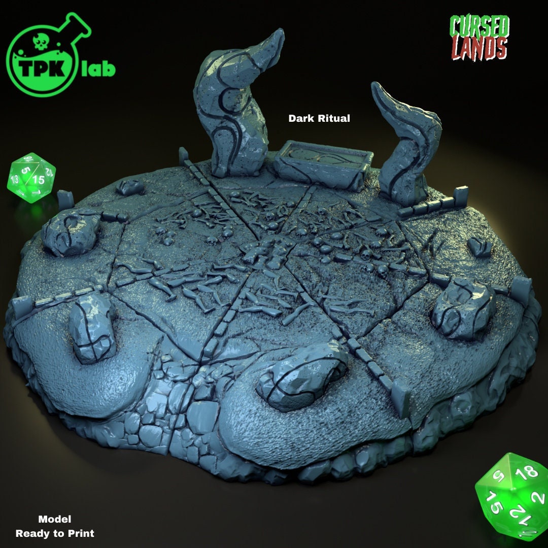 D&D Ritual Circle Scenery RPG Model Dark Ritual TPK - Etsy