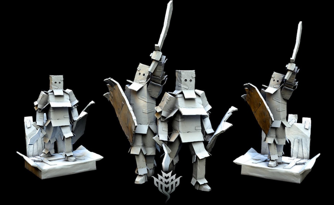 D&D Cardboard Knight | RPG Model | Cardboard Chevalier by Mini Monster ...