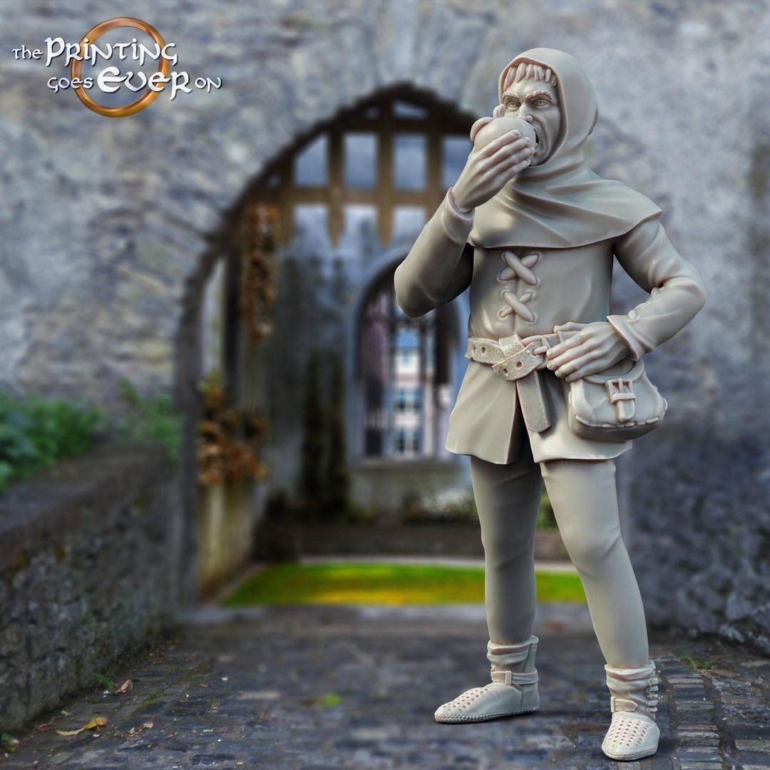 D&D Commoner / Peasant NPC | RPG Model | Male Commoner by the Printing ...