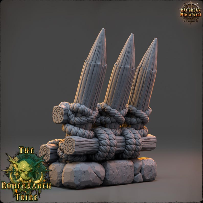 D&D Spiked Barricade | RPG Model | Bonebranch Palisades | by Daybreak ...