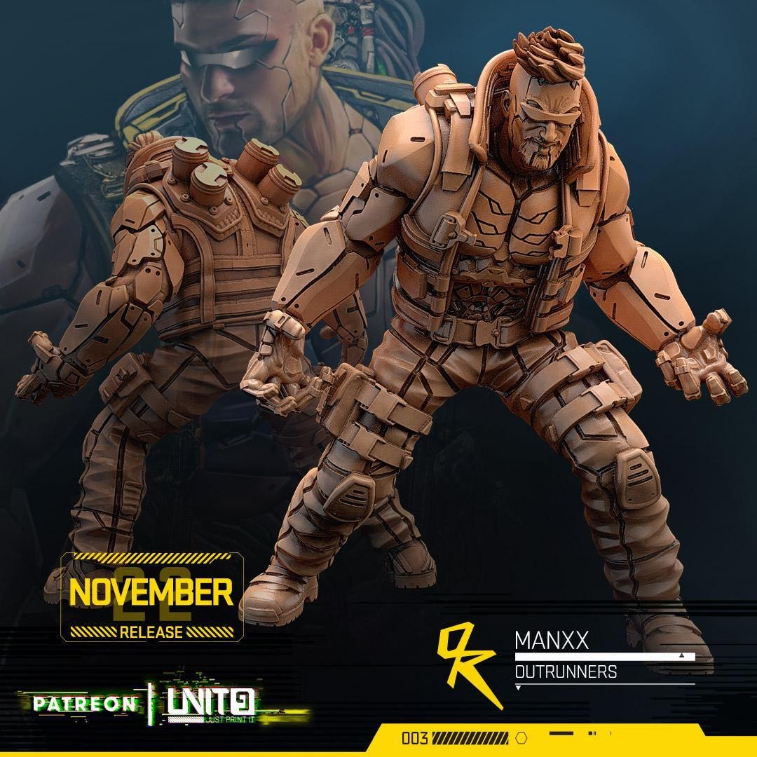 Cyberpunk Maine - Solo Brawler | RPG Model | Manxx - Outrunner by Unit9 ...