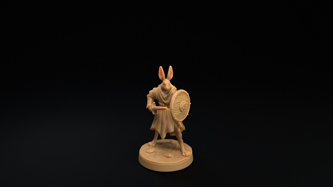 D&D Fey Rabbit Fighter RPG Model Harengon Soldier A by Dragon Trappers ...