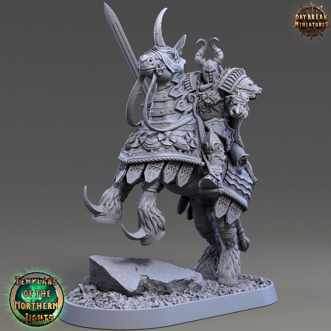 D&D Mounted Unholy Paladin | RPG Model | Ritter Victor Kaisermann | by ...