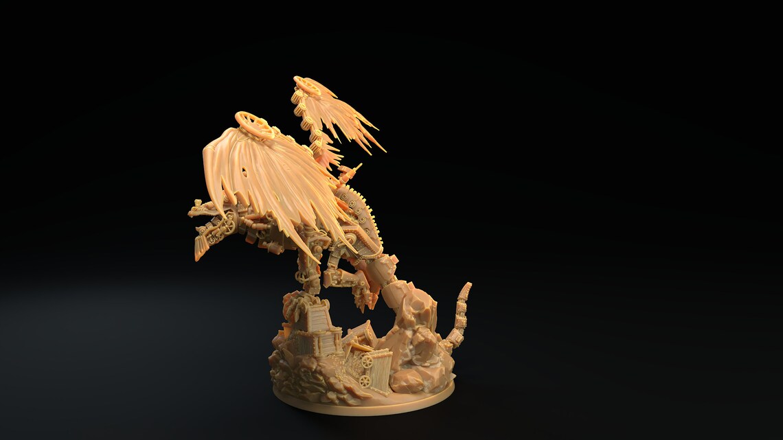 D&D Warforged / Clockwork Dragon RPG Model Train Dragon by | Etsy