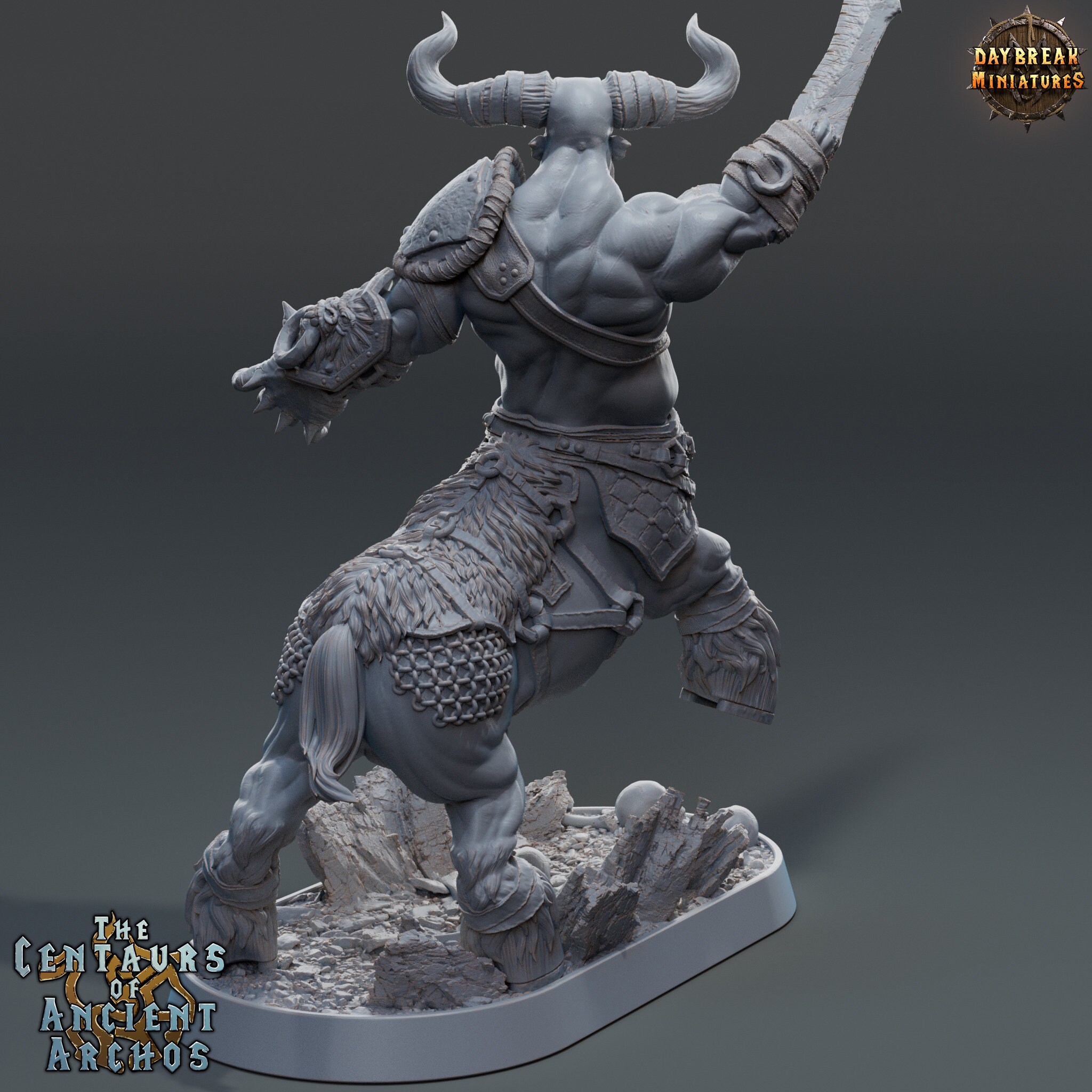 D&D Half Orc Barbarian Centaur RPG Model Histram Brawler - Etsy Australia