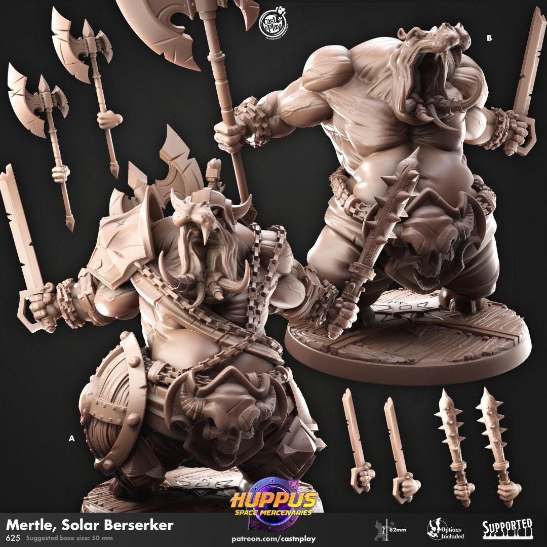 D&D Hippofolk Berserker Barbarian | RPG Model | Mertle, Solar Berserker ...