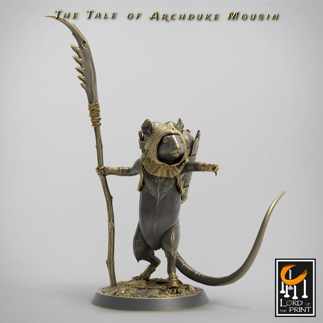 D&D Ratfolk Soldier / Fighter RPG Model Mouse Soldier by Rescale ...