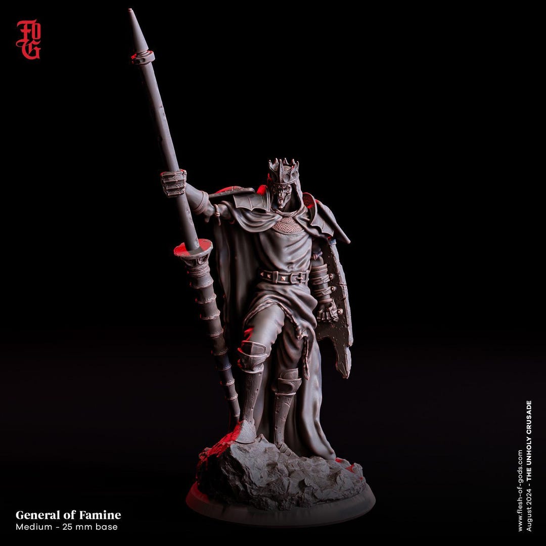 D&D Famine Horsemen Lich | RPG Model | General of Famine by Flesh of ...