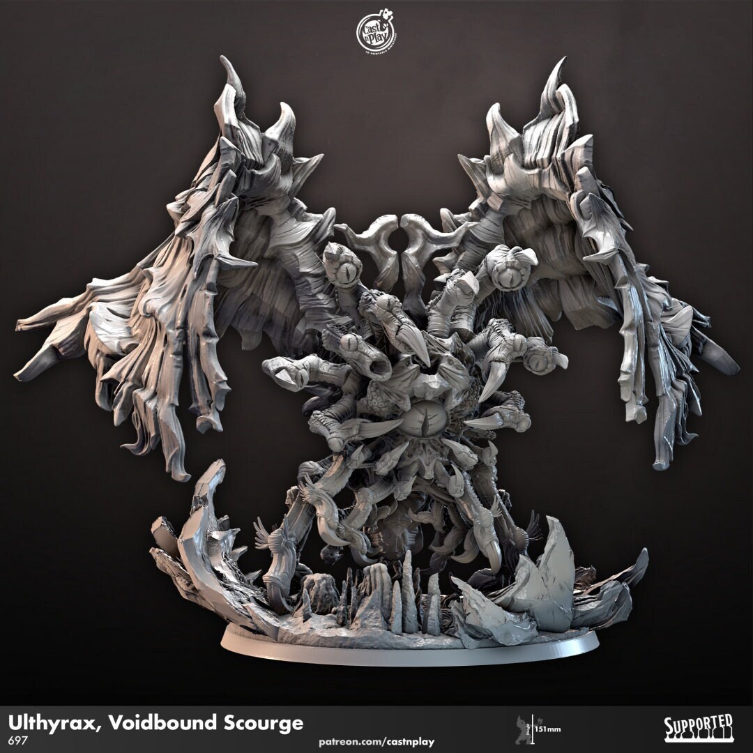 D&D Abyssal Abomination RPG Model Ulthyrax, Voidbound Scourge by Cast N ...