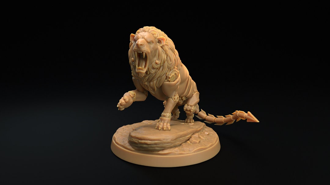 D&D Clockwork Lion / Warforged Lion RPG Model Inevitis Venatorus by ...
