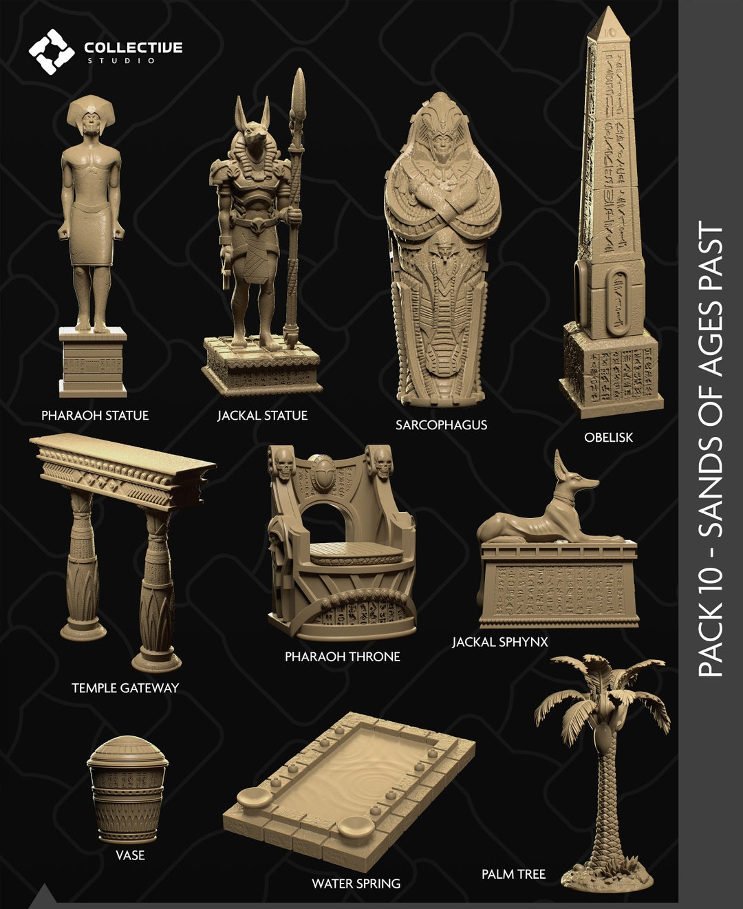 D&D Ancient Egypt Props RPG Model Egyptian Props Scenery by Collective ...