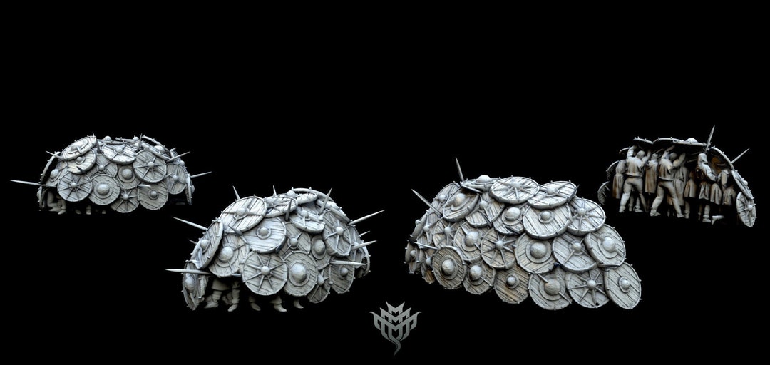 D&D Greek / Viking Shield Wall Shield Wall by Mini Monster Mayhem - Etsy