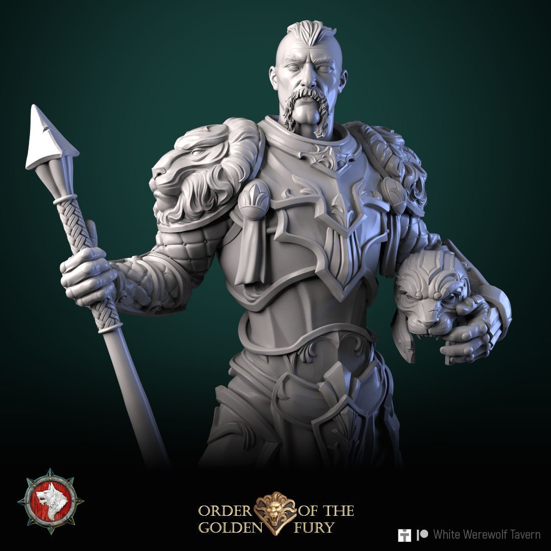 D&D Human Holy Paladin RPG Model Dukas Scarlet by White Werewolf Tavern ...