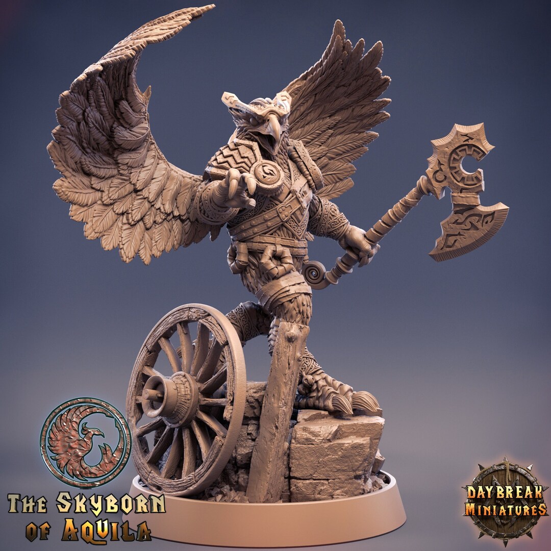 D&D Aarakocra Fighter / Barbarian / Cleric / Paladin Bird Miniature RPG ...
