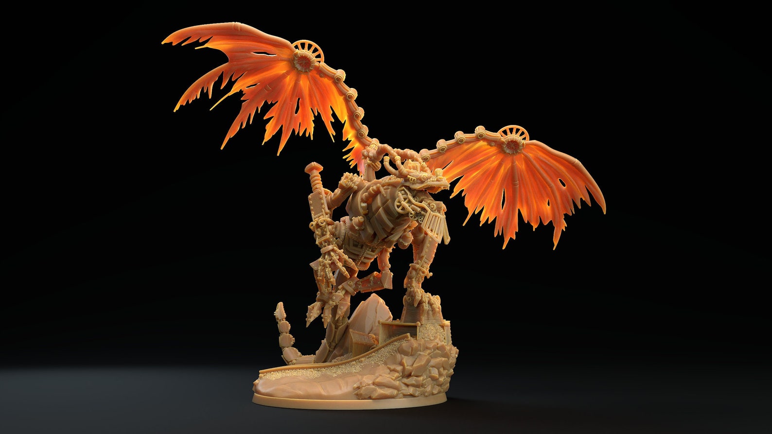 D&D Warforged / Clockwork Dragon RPG Model Train Dragon by - Etsy