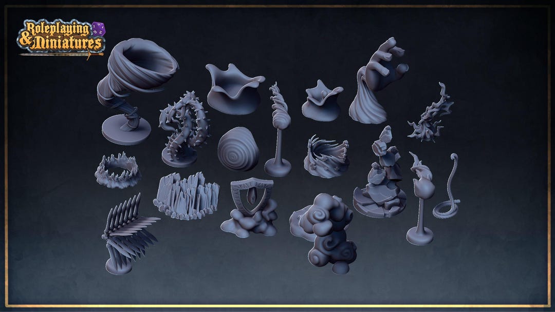 D&D Wizard / Sorcerer Spell Effect Token | RPG Model | Spell Effects ...