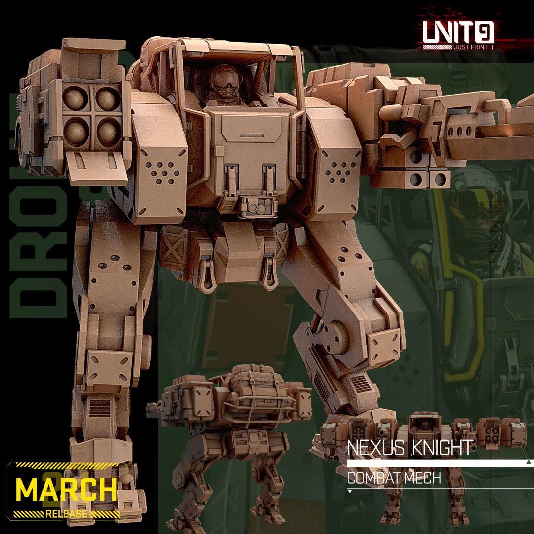 Cyberpunk ACPA Combat Mech - Rail Gun and Missile Launcher | RPG Model ...
