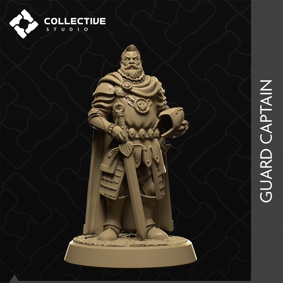 D&D Paladin / Fighter RPG Model Guard Captain by Collective Studio - Etsy