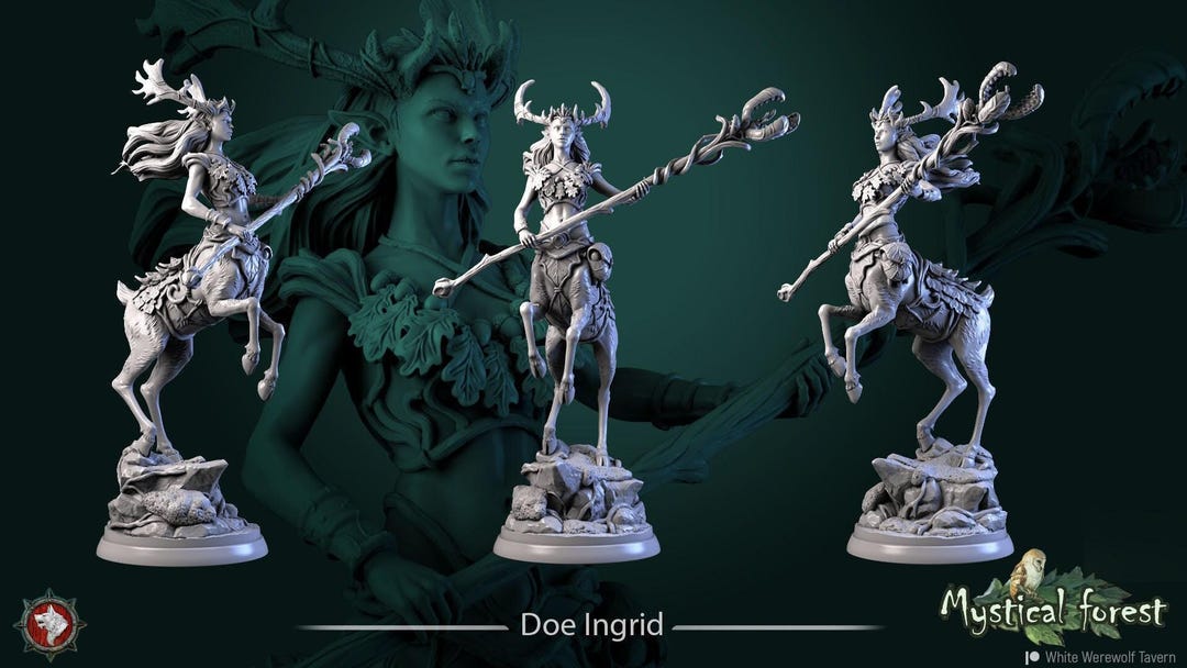 D&D Female Centaur Druid | RPG Model | Doe Ingrid | by White Werewolf ...