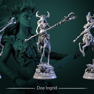 D&D Female Centaur Druid | RPG Model | Doe Ingrid | by White Werewolf ...