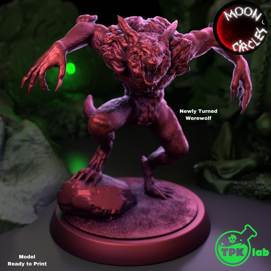 D&D Werewolf Newly Turned RPG Model by TPK LAB - Etsy