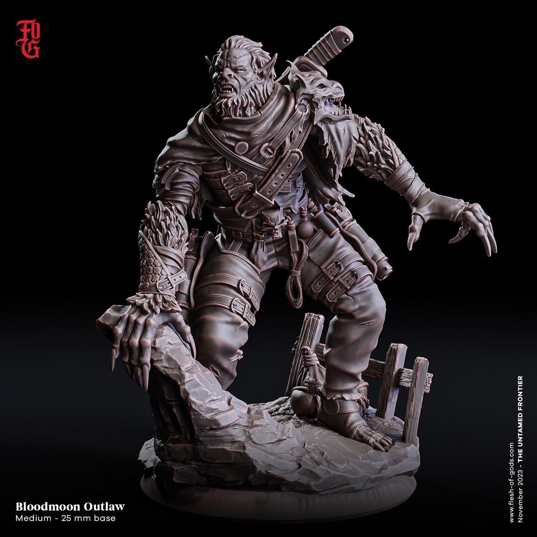 D&D Lycan Order Blood Hunter | RPG Model | Bloodmoon Outlaw | by Flesh ...
