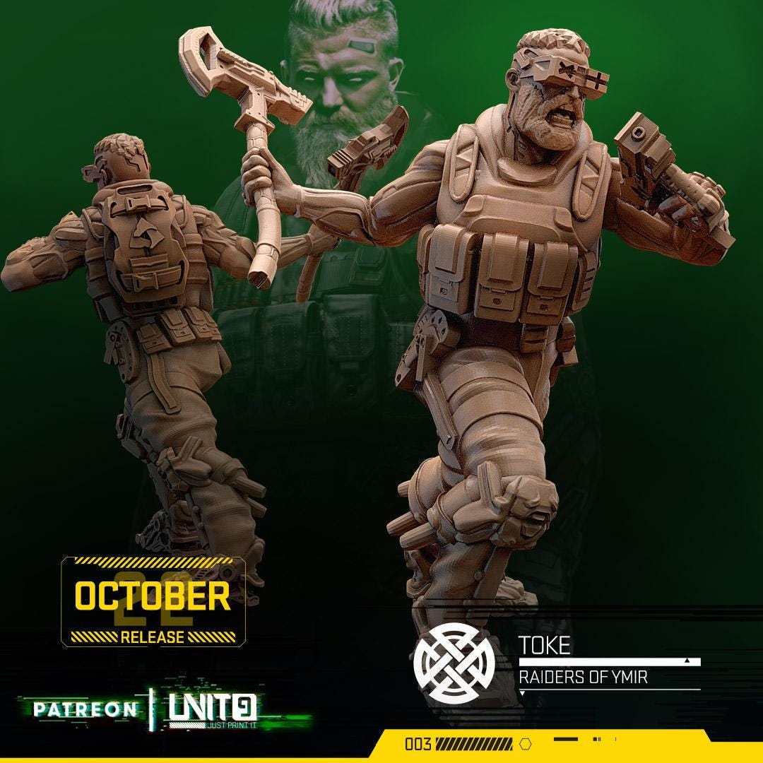 Cyberpunk Viking Nomad Close Combat Fighter | RPG Model | Toke by Unit9 ...