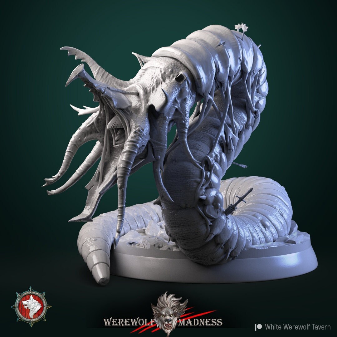 D&D Maw Worm RPG Model Worm by White Werewolf Tavern - Etsy Australia
