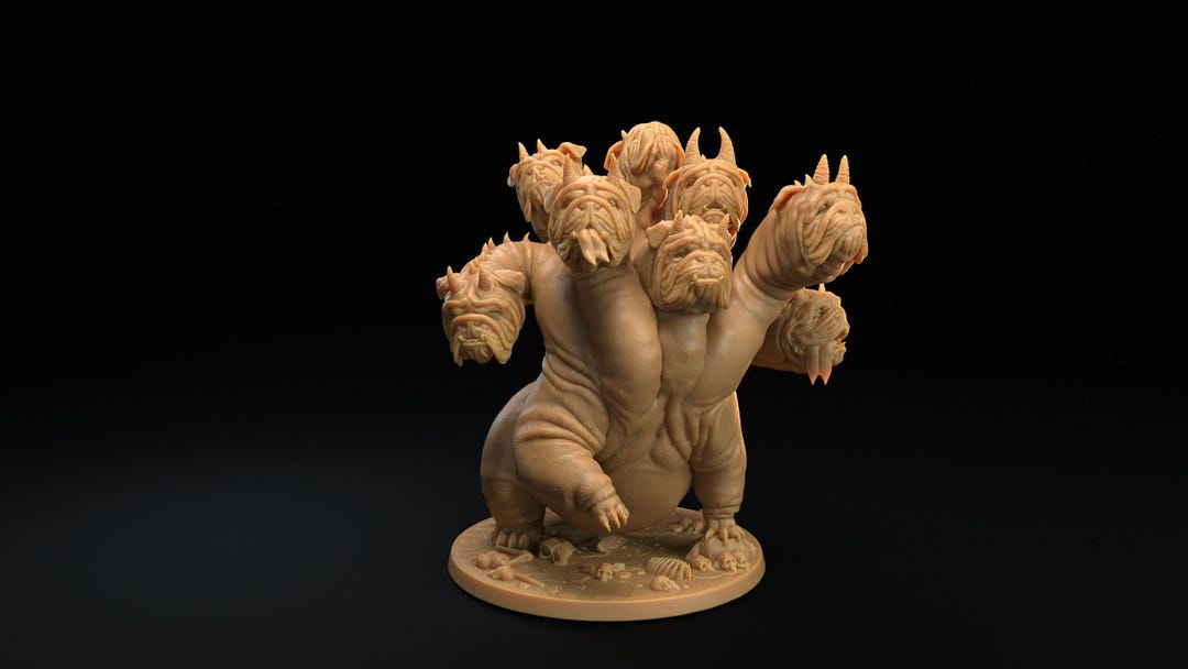 D&D Bulldog Hydra | RPG Model | by Dragon Trappers Lodge - Etsy